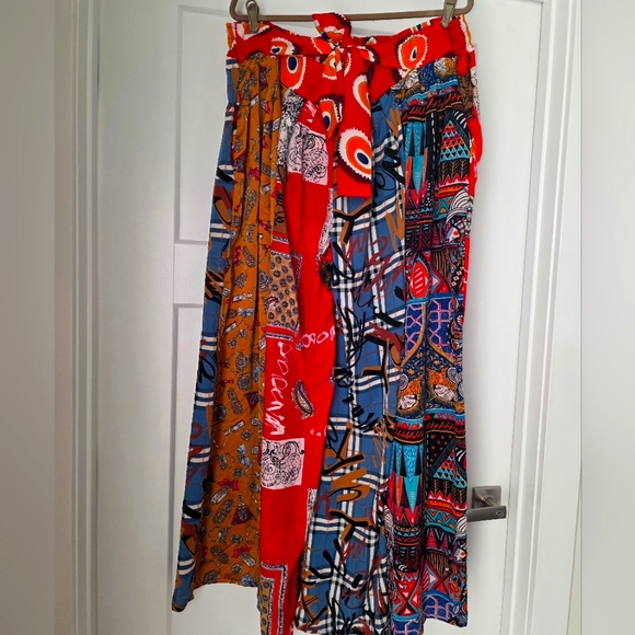 Grass fields | Pants & Jumpsuits | Grassfields Patchwork Print Pants ...